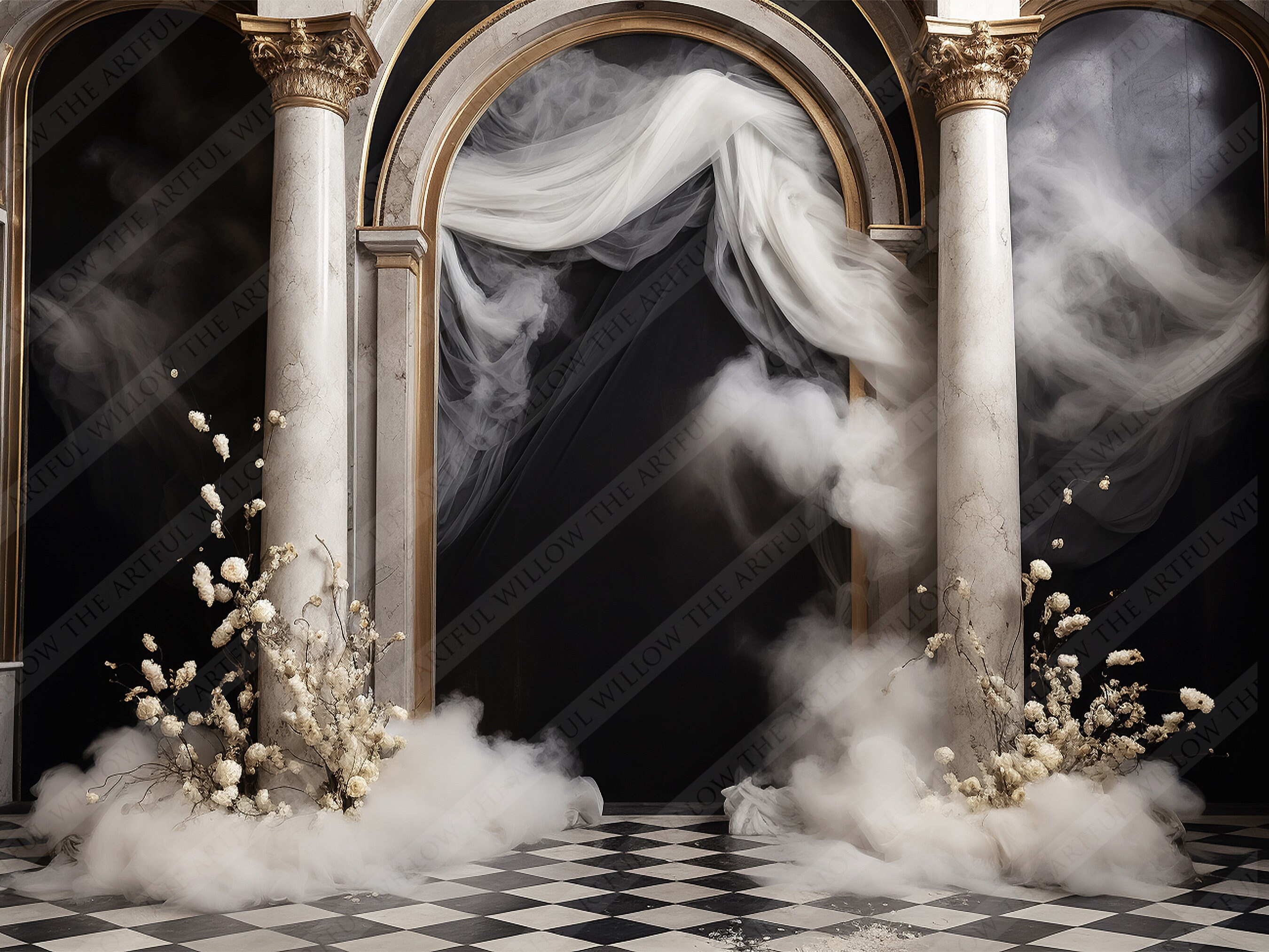 The 'milly' Digital Backdrop Collection SET OF 5 Stunning Modern Marble ...