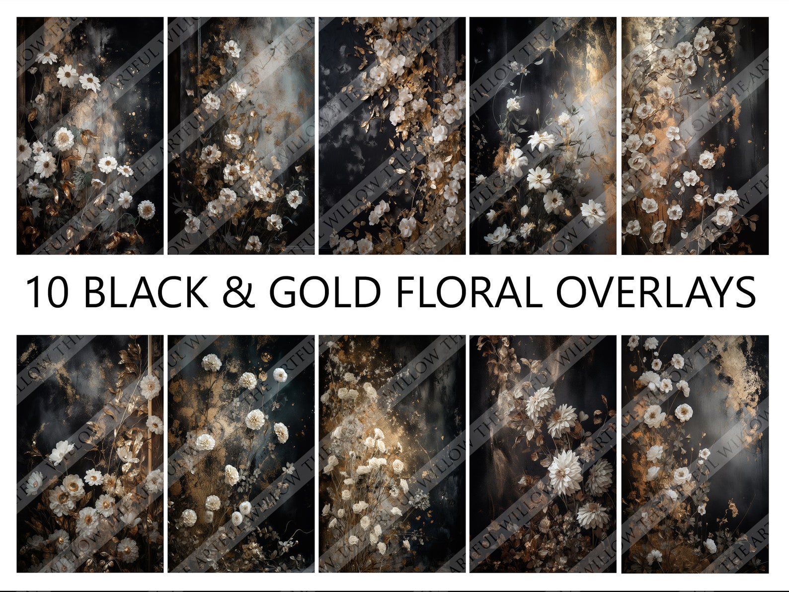 The 'madeline' Digital Backdrop Overlay Collection (SET OF 10 Stunning ...