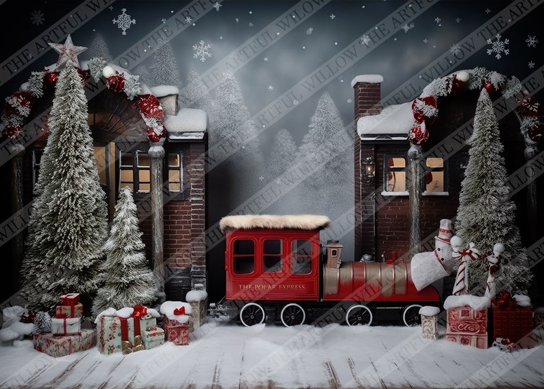 The 'nick' Digital Backdrop Collection SET OF 5 Stunning Festive Model ...