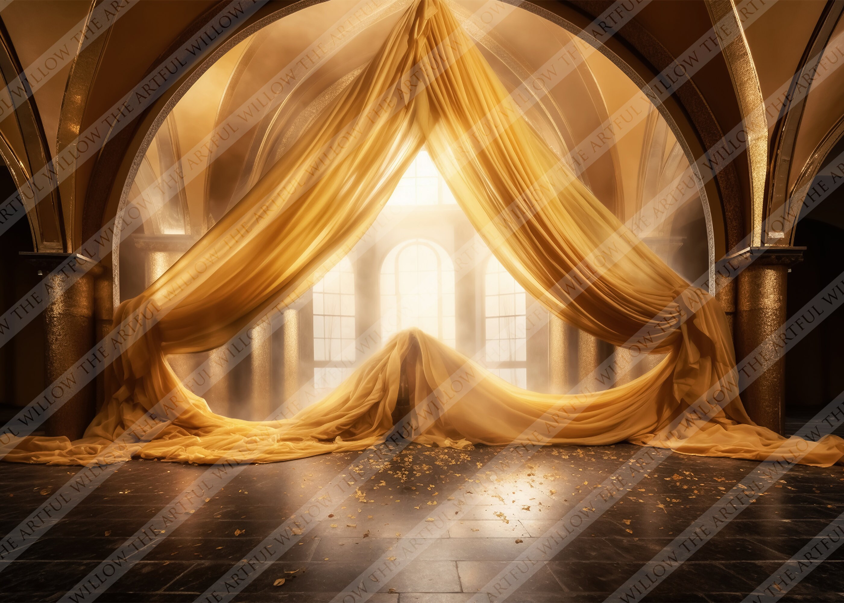 The 'joanna' Digital Backdrop Collection (SET OF 5 Gold and Yellow ...