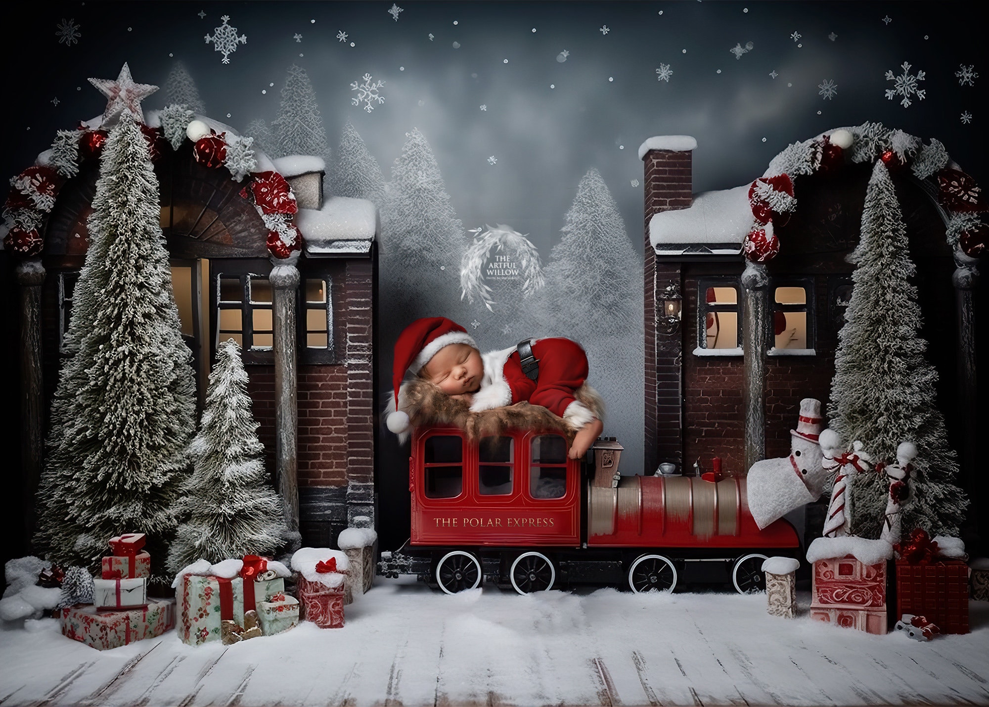 The 'nick' Digital Backdrop Collection SET OF 5 Stunning Festive Model ...
