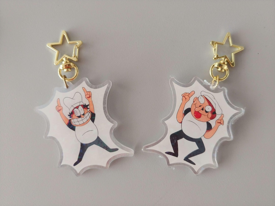 2.5" Peppino/fake Peppino Pizza Tower Acrylic Keychain - Etsy