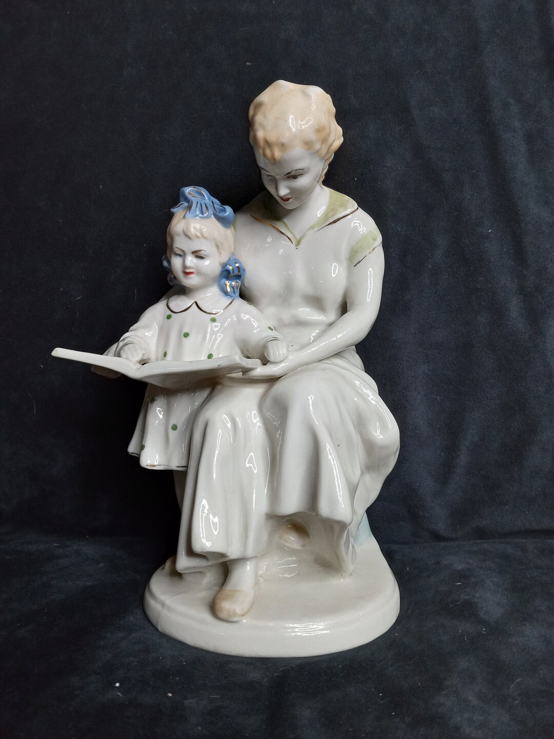 Antique Vintage Rare Famous Figurine "first Letter" I.kolomiyets ...