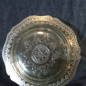 11" Yellow Depression Glass Plate, Depression Glass Patrician Spoke ...