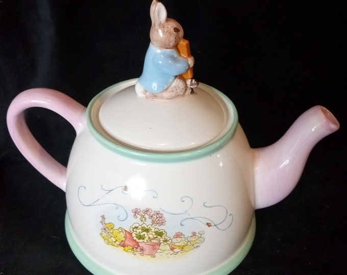 Peter Rabbit Tea Pot 2002 Beatrix Potter Ceramic Collection Teleflora ...