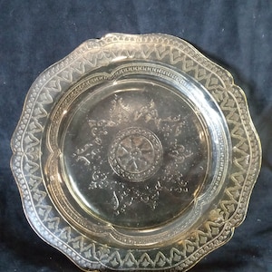 11" Yellow Depression Glass Plate, Depression Glass Patrician Spoke ...