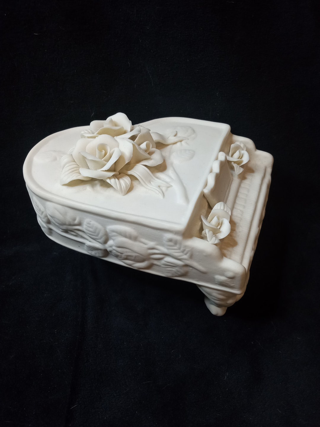 Ceramic White Piano Music Box - Etsy