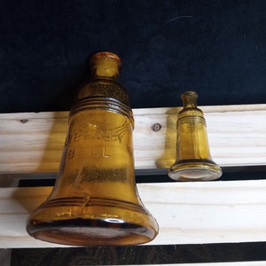Vintage Wheaton Glass Miniature Liberty Bell Bottle; Light Amber ...