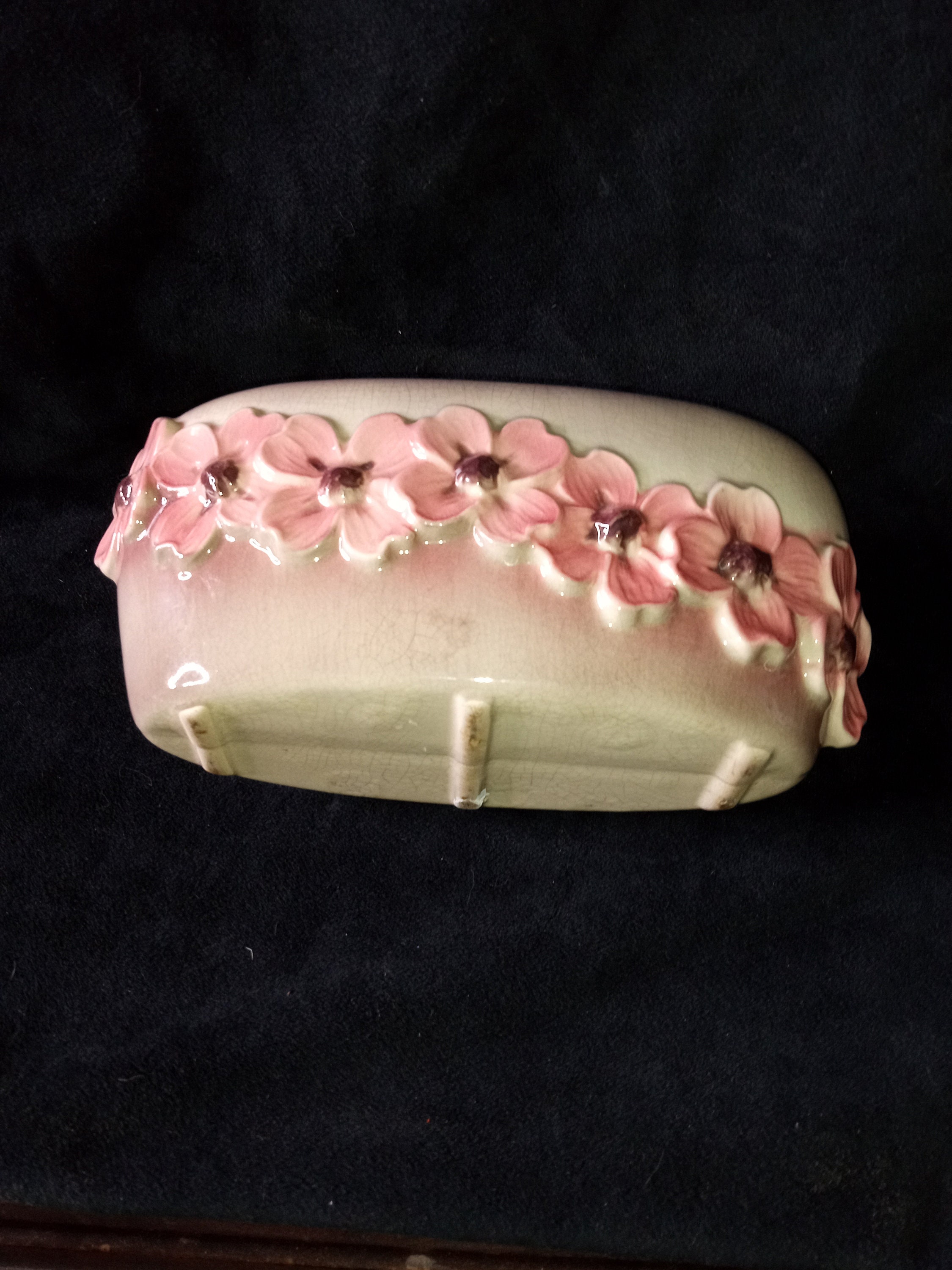 Vintage Royal Copley Pottery Vase Planter With Pink Dogwood Floral ...