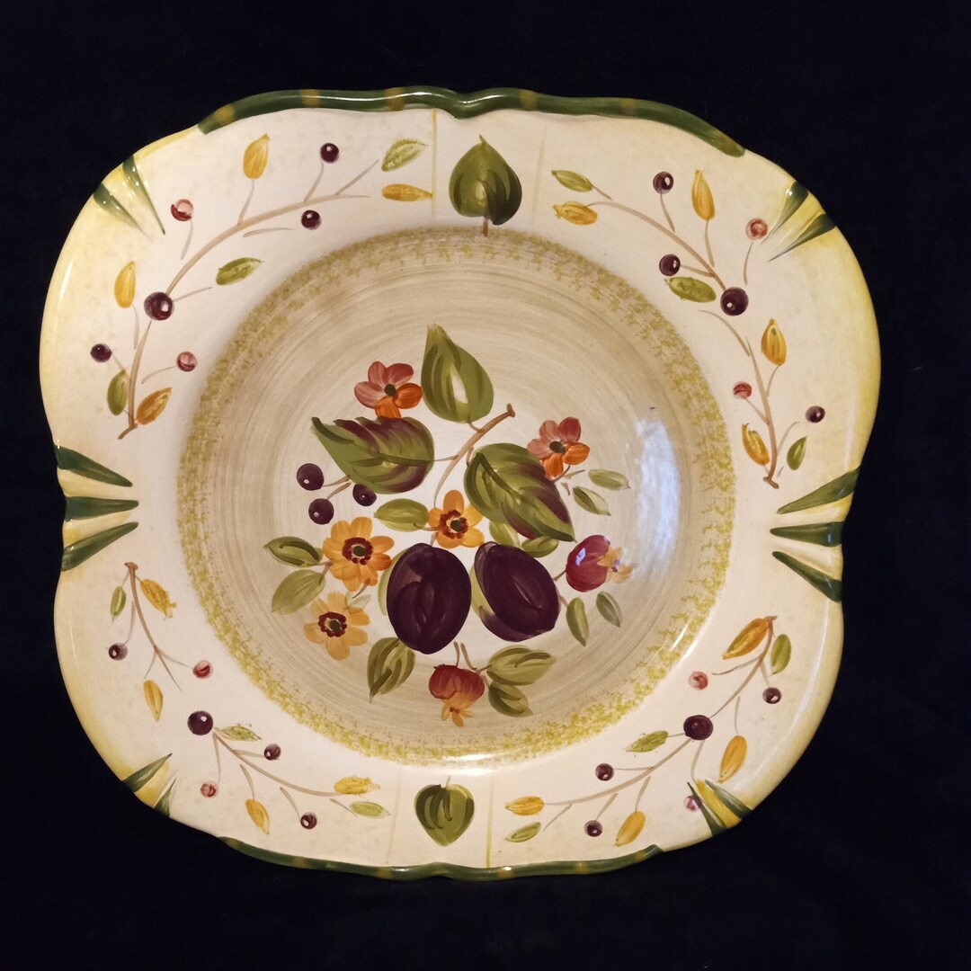 Pair La Toscana Square Dinner Plates 12.75" - Etsy