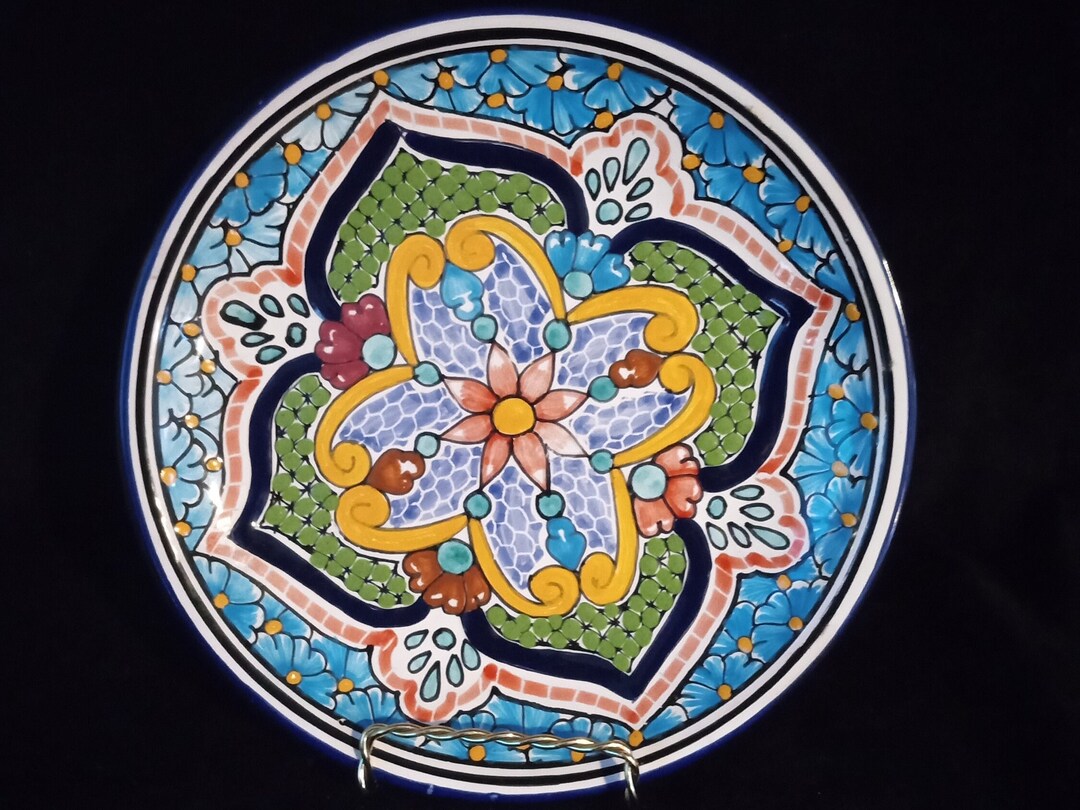 Talavera Hand Made Plate Signed by Artist 8 Like New - Etsy