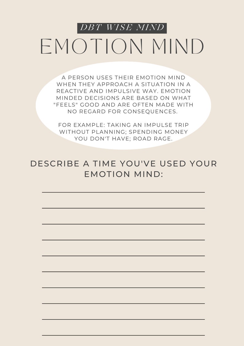 DBT Wise Mind Bundle - Etsy