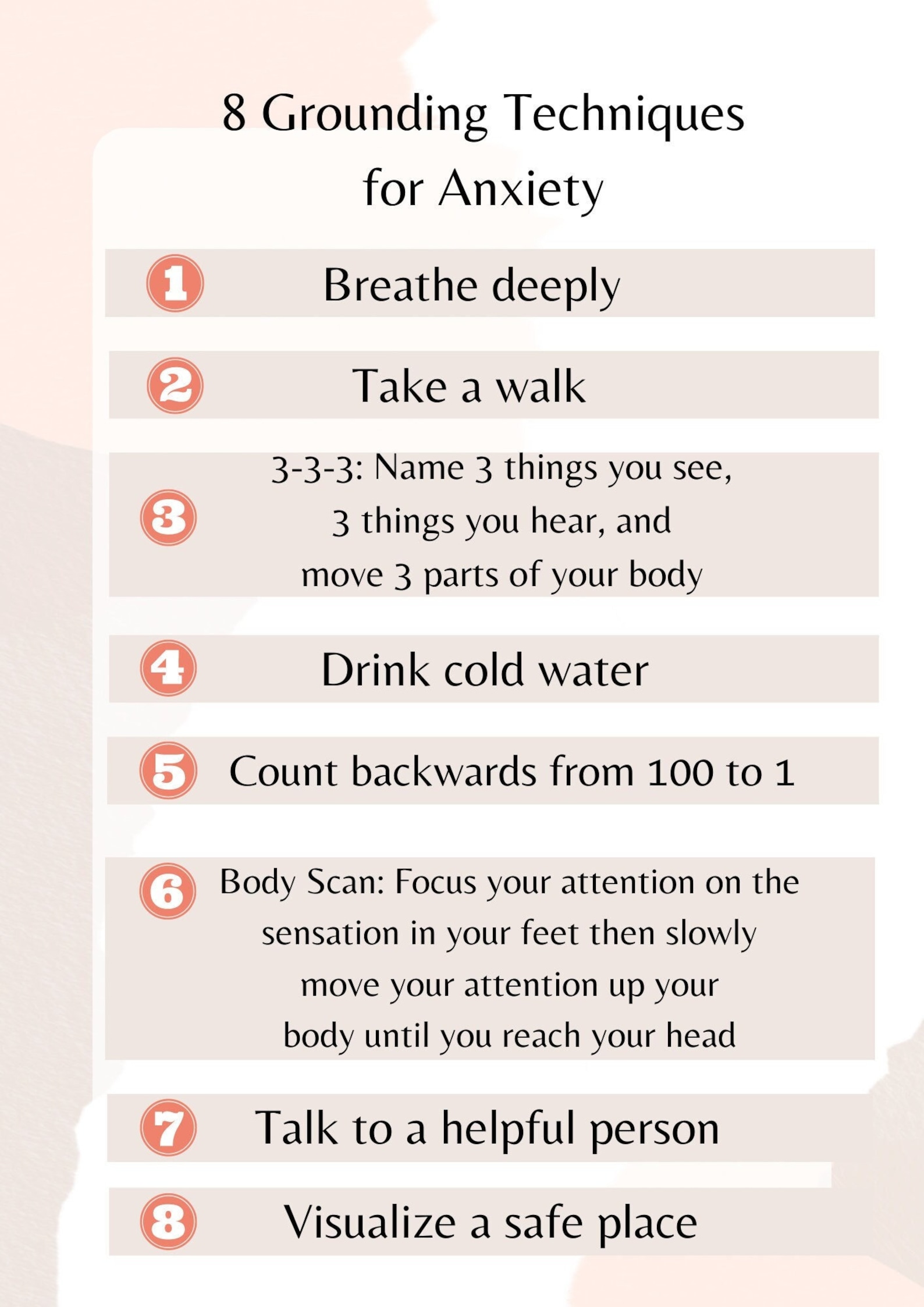 8 Grounding Techniques for Anxiety - Etsy