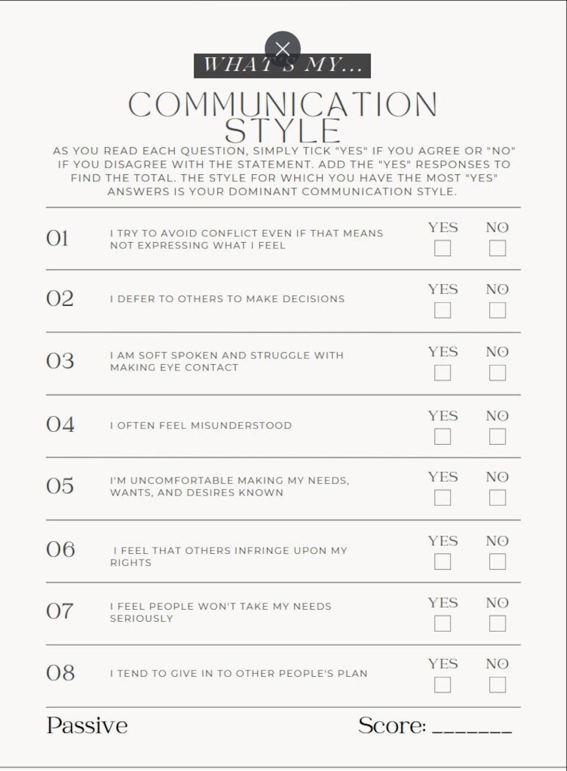 What's My Communication Style Quiz - Etsy