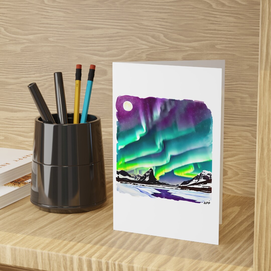Inuit Northernlights - Card - Etsy