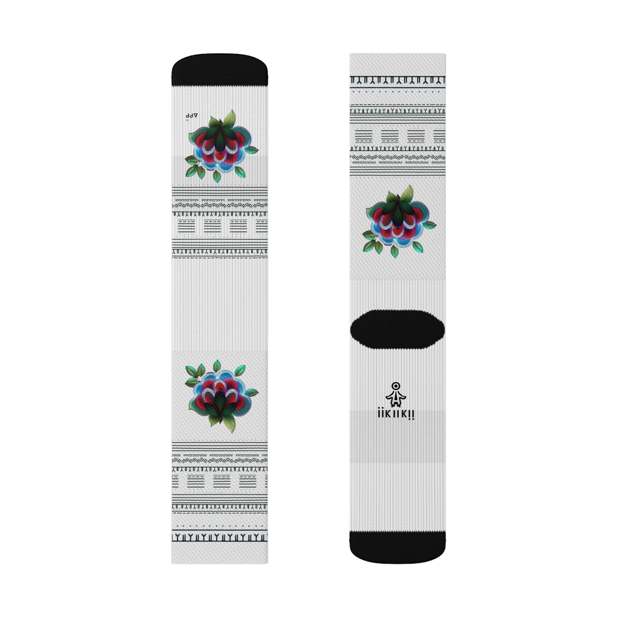 Inuit Flower Beeding - Woman Socks - Etsy