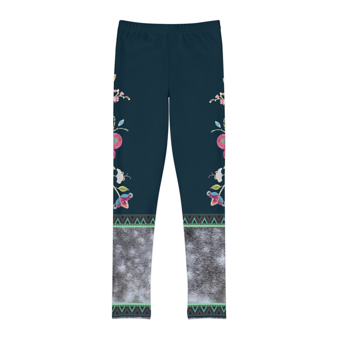 Inuit Beading Flower - Girl Leggings - Etsy