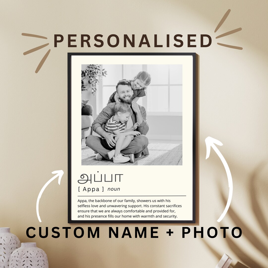 Custom Appa Definition Print Tamil Printable Digital File - Etsy