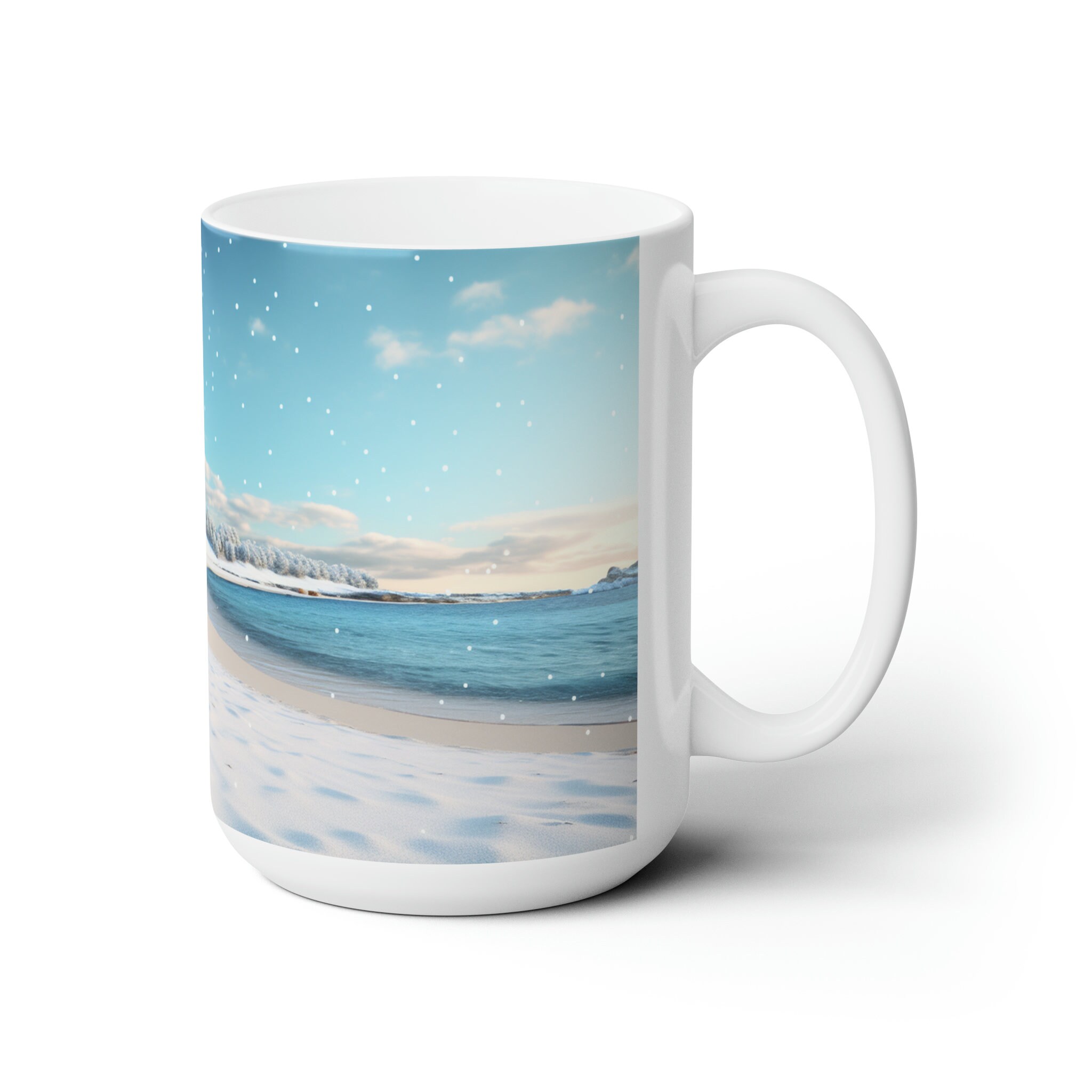 Christmas at the Beach Mug, Beach Coffee Mug, Beachy Xmas Gift, Unique ...
