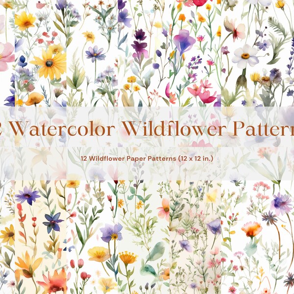 Wildflower Wall Paper - Etsy