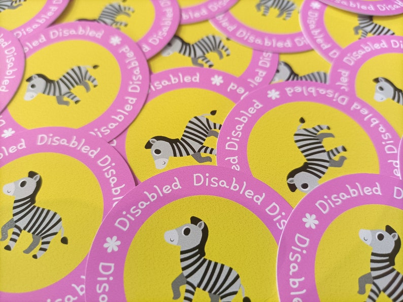 Digital Disabled Zebra Sticker - Etsy