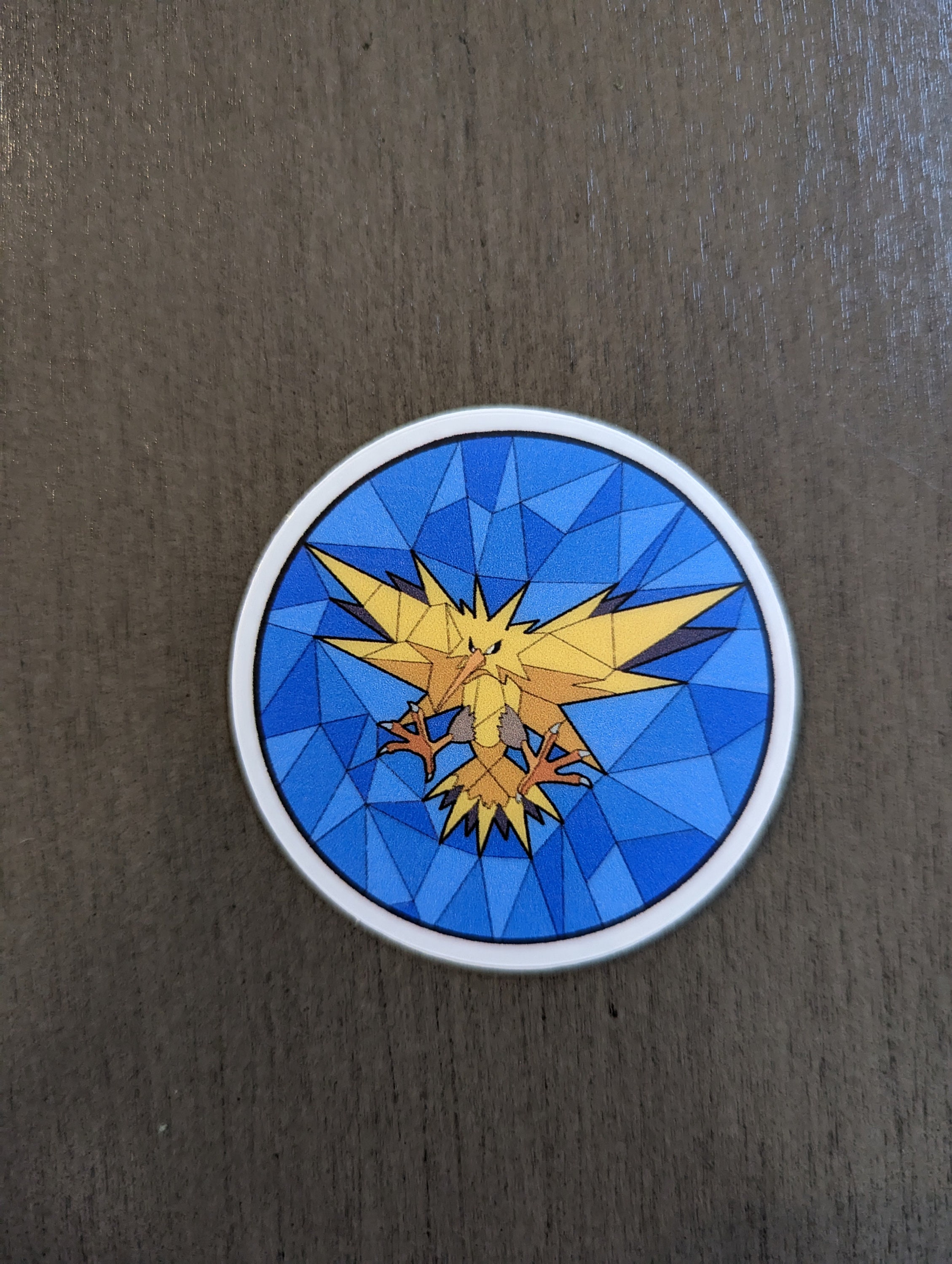 Zapdos Stained Glass Sticker - Etsy