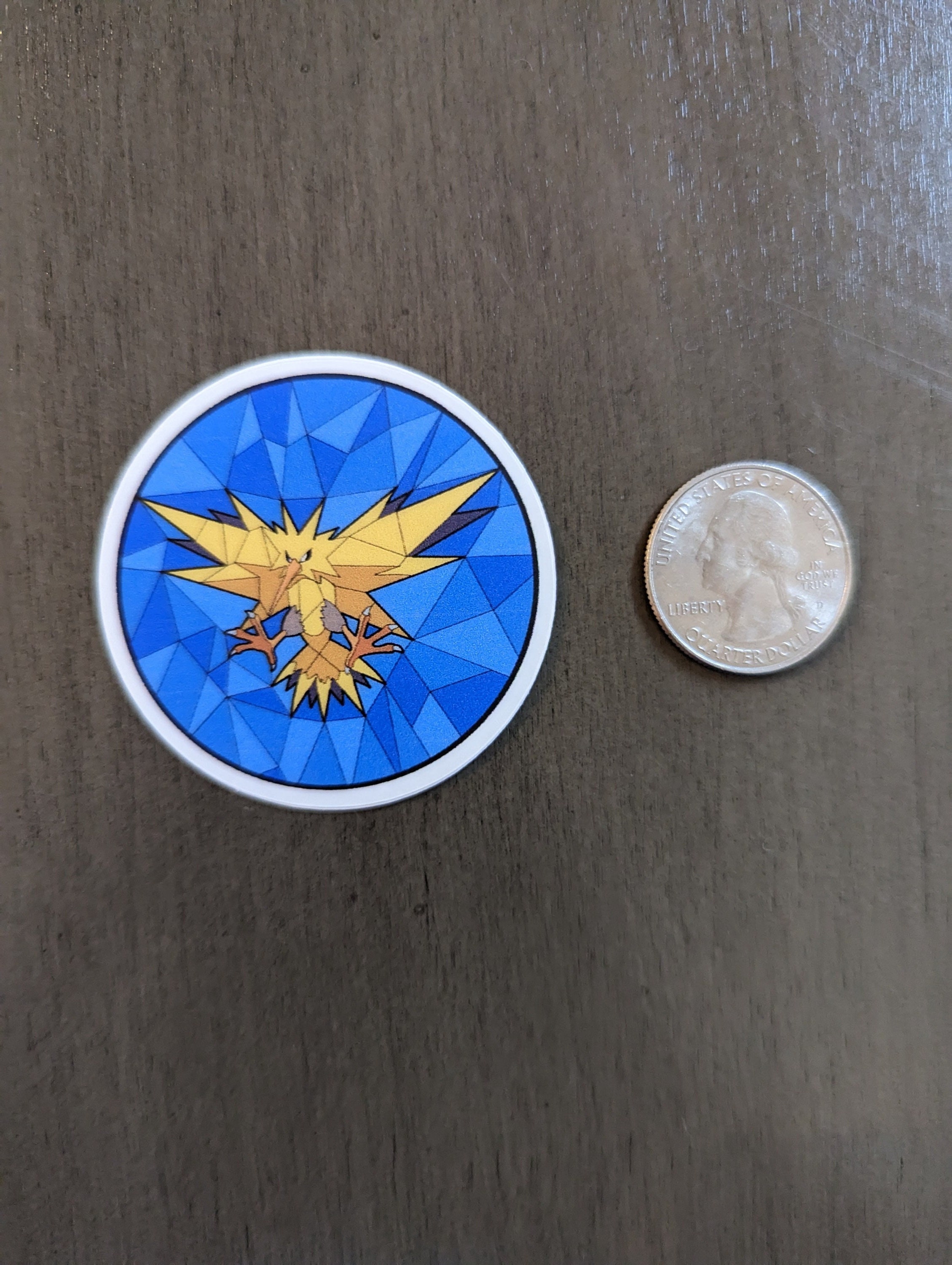 Zapdos Stained Glass Sticker - Etsy