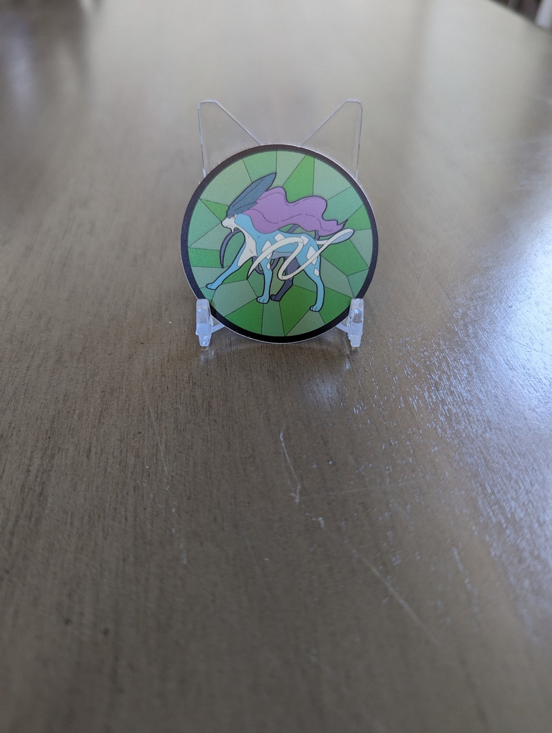 Suicune Stained Glass Sticker - Etsy