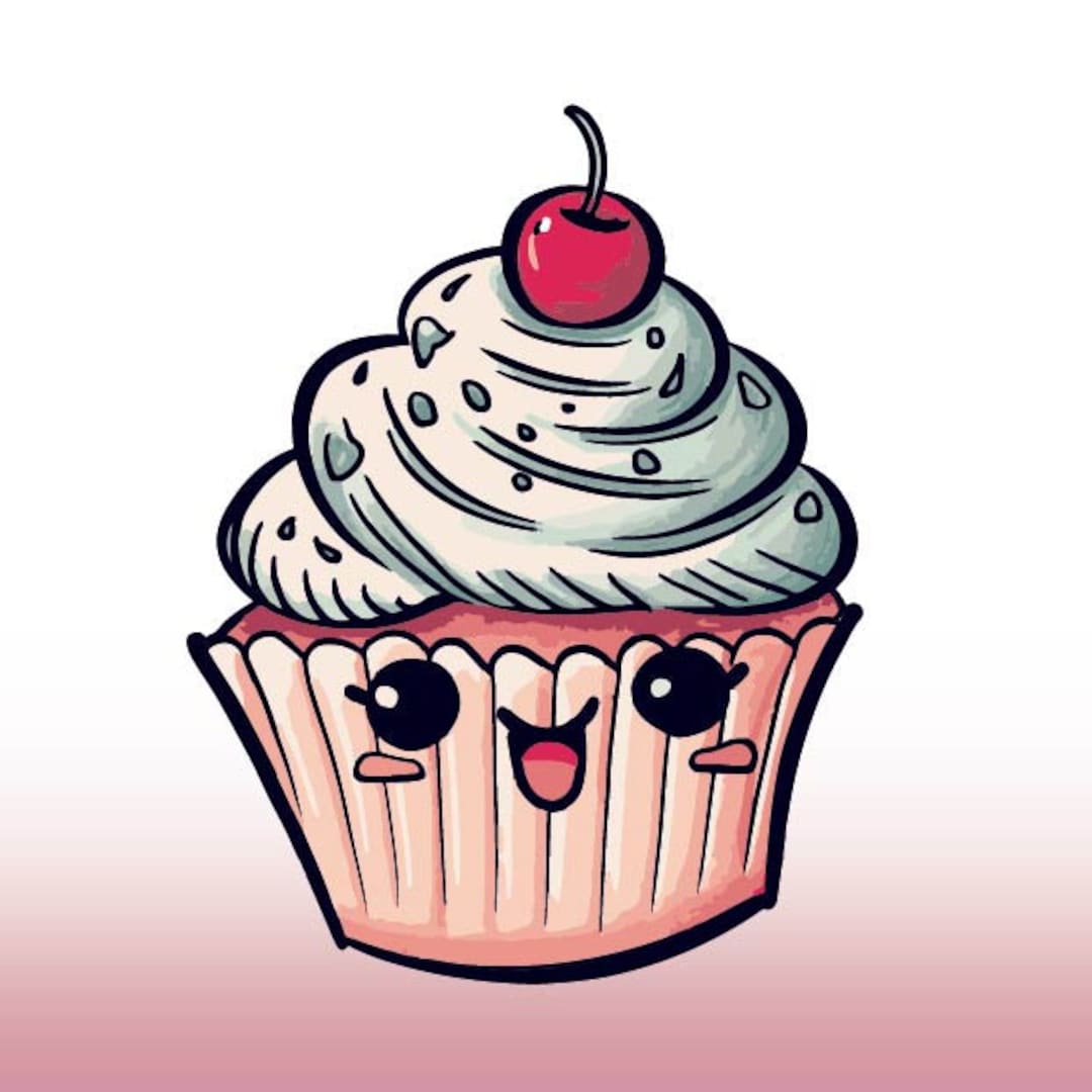 Custom Full Vector Cupcake Character - Etsy
