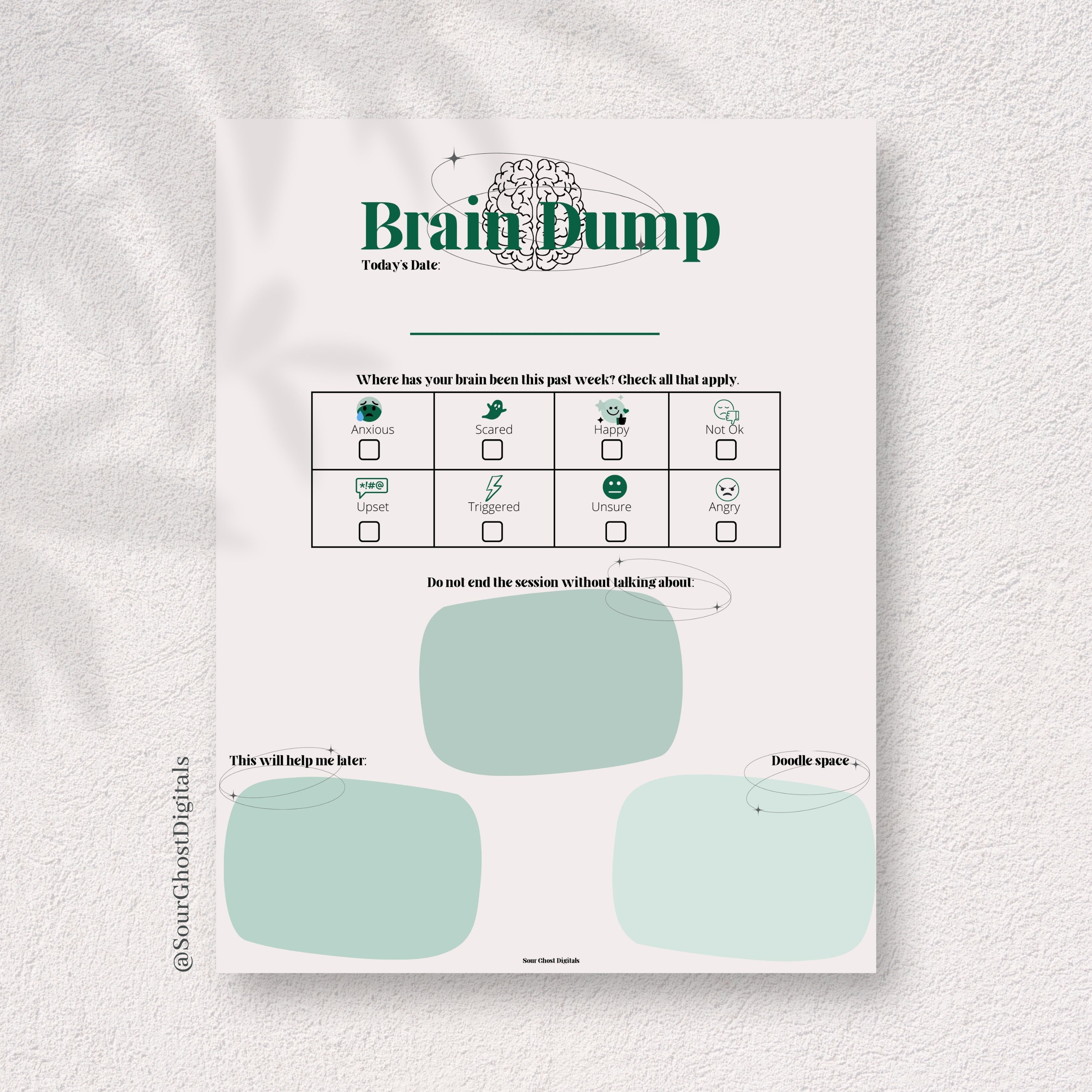 Therapy Notes, Therapy Session Log, Pre and Post Therapy Session Notes ...