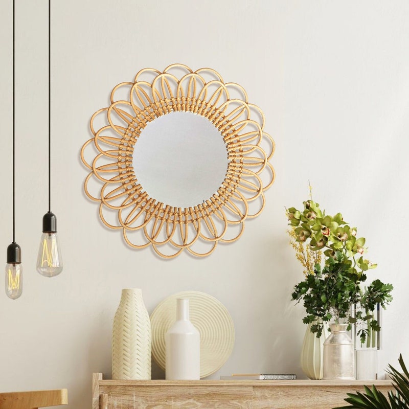 Rattan Mirror - Etsy