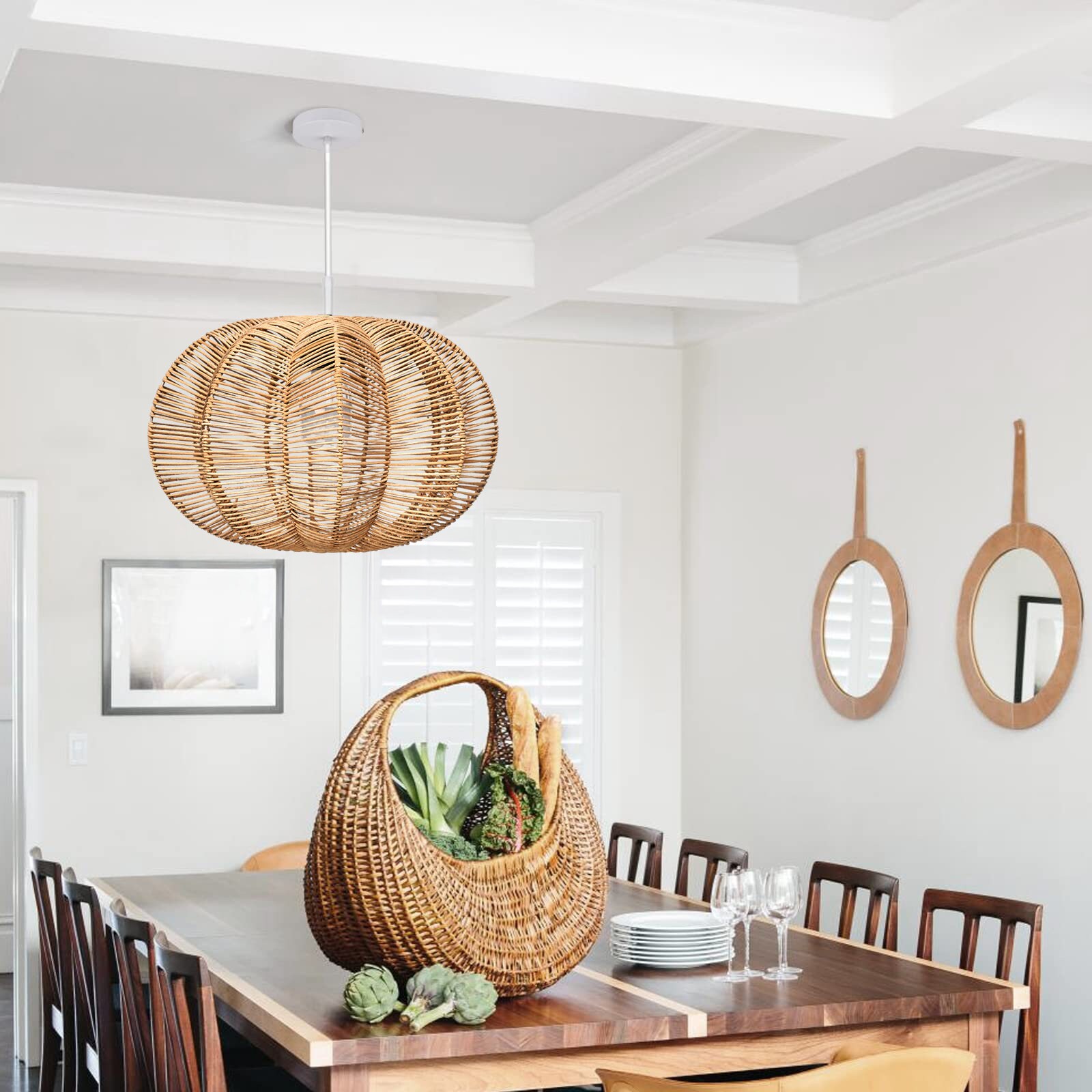Rattan Pendant Light Star Shape. Handwoven From High Quality Rattan. 3 ...