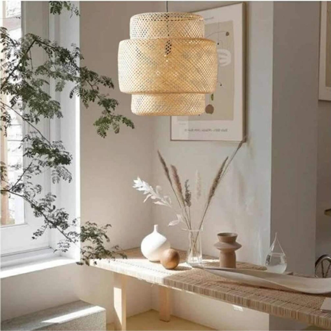 High Quality- Pendant Light,bamboo Light Fixture,rattan Pendant Light ...