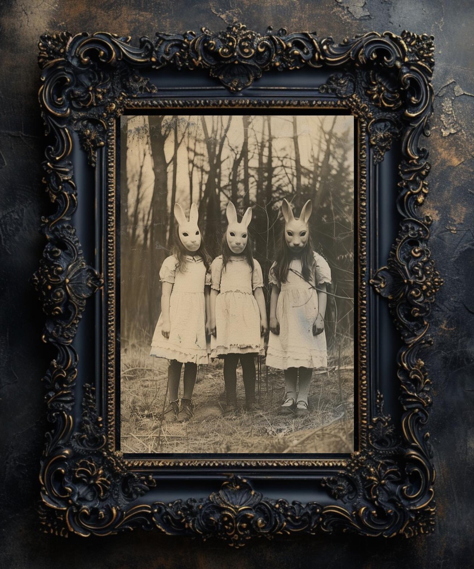 Forest Rabbit Cult, Vintage Photography, Art Poster Print, Dark ...