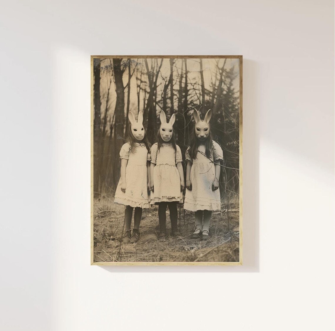 Forest Rabbit Cult, Vintage Photography, Art Poster Print, Dark ...