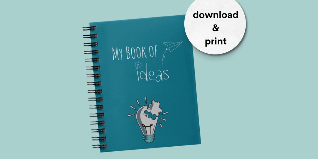 Digital Journal - Book of Ideas - Printable Journal - Etsy