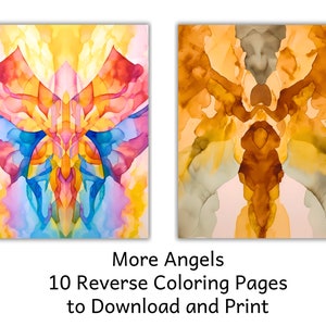 Sacred Forms: 10 Divine Reverse Coloring Pages Bundle, Downloadable PDF ...