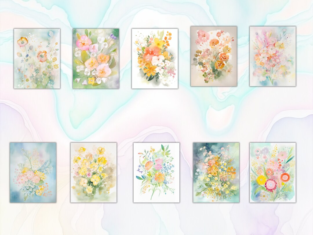 10 Enchanting Floral Reverse Coloring Pages Bundle. You Draw - Etsy