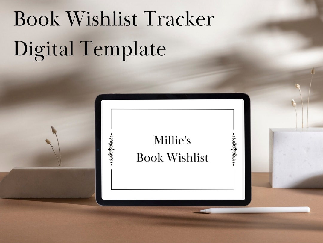 Book Wishlist Digital Template, Personalised Wishlist - Etsy
