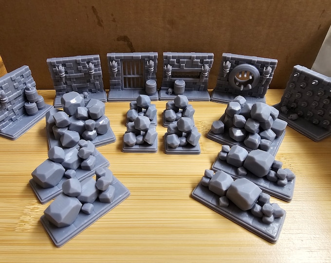 D&D Dungeon Walls Diamondlock Modular Low Brick Dnd 3d Printed - Etsy