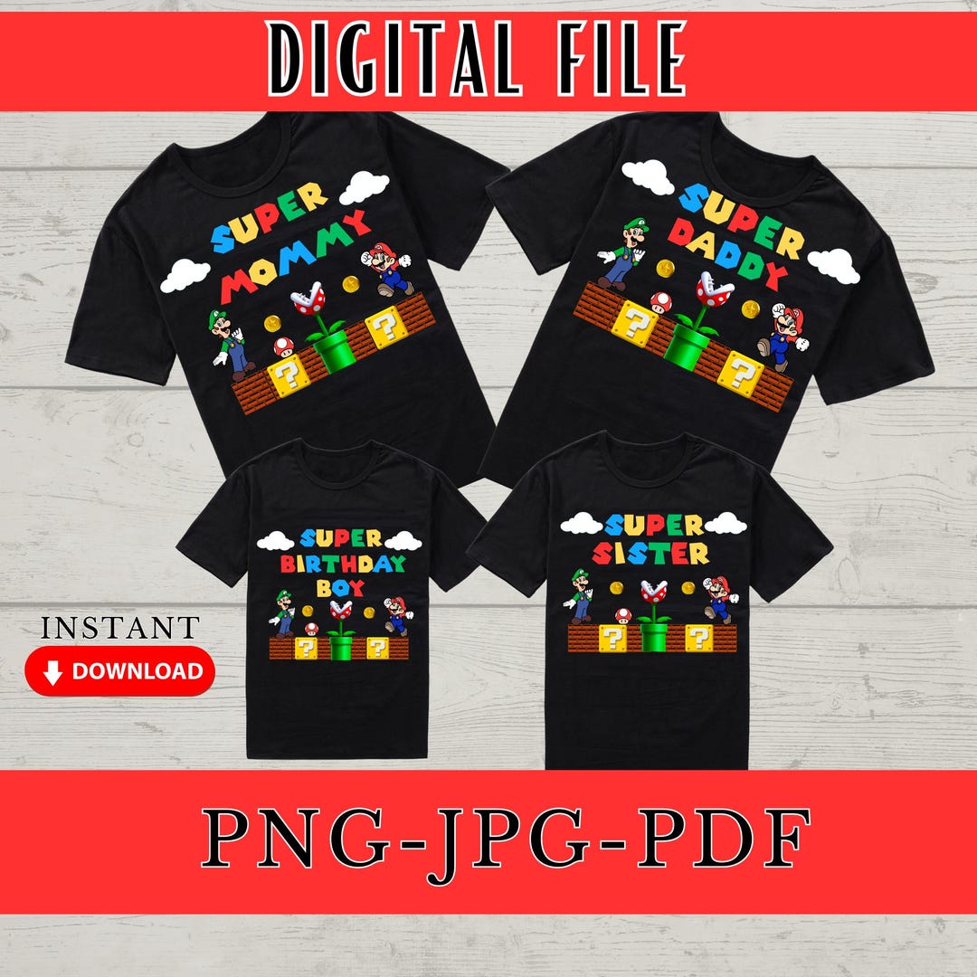 Mario Digital File Png, Jpg,pdf - Etsy