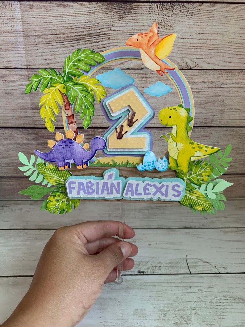 Dinosaur Cake Topper - Etsy