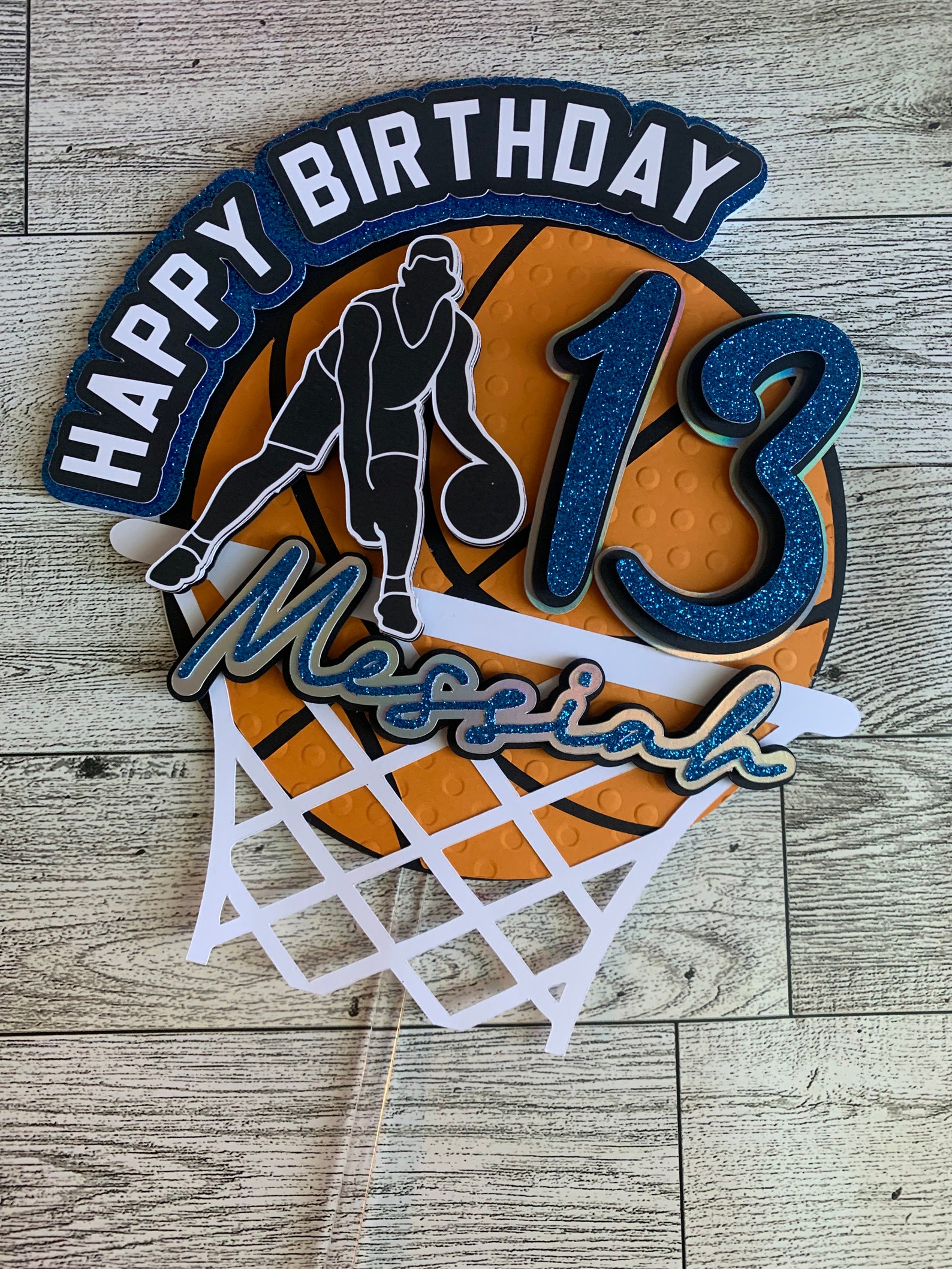 Basketball Cake Topper - Etsy