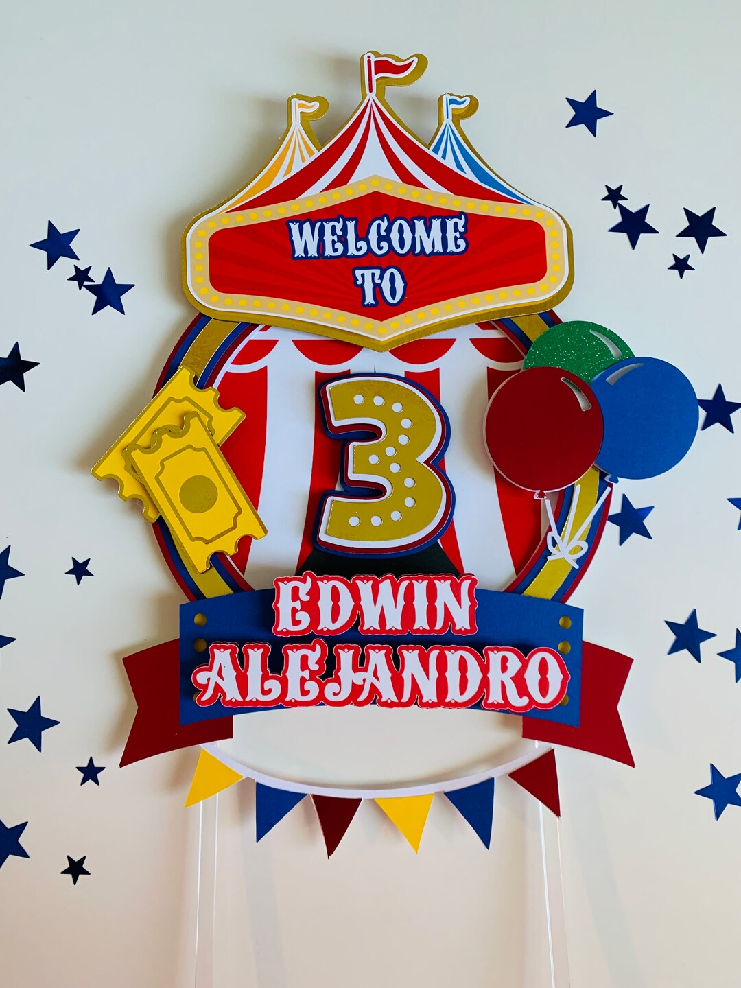 Circus Cake Topper - Etsy