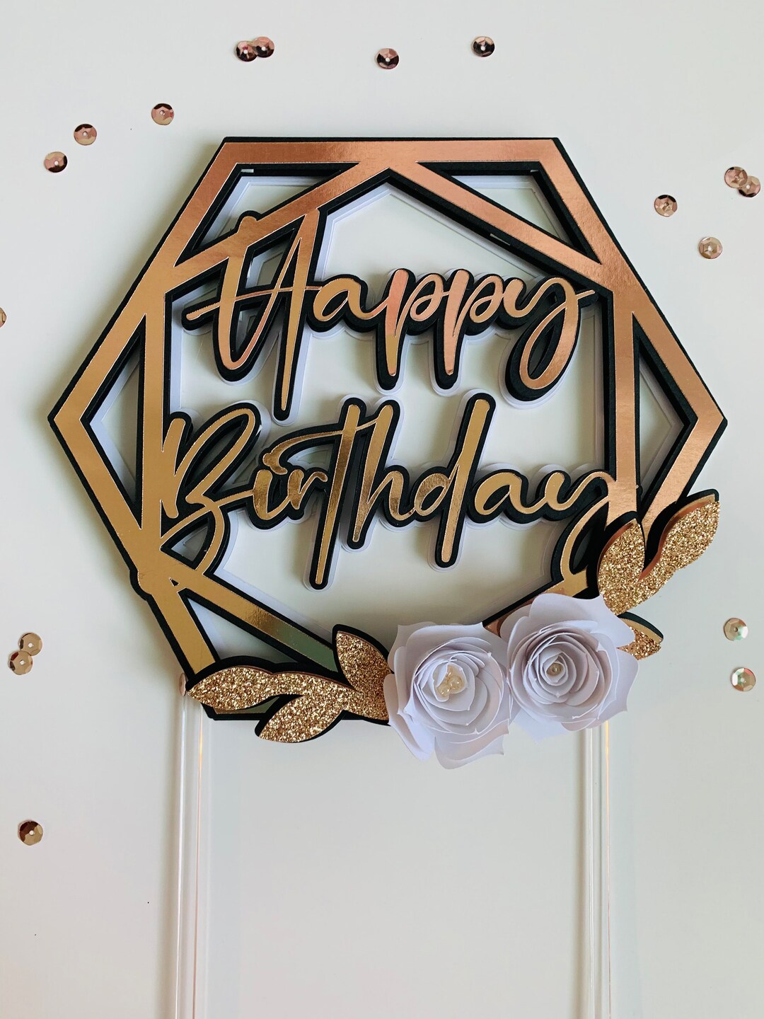 Happy Birthday Cake Topper - Etsy