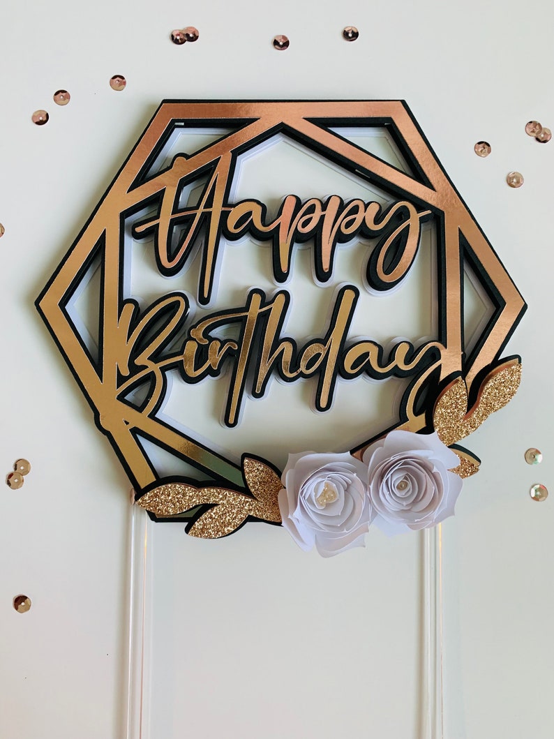 Happy Birthday Cake Topper - Etsy