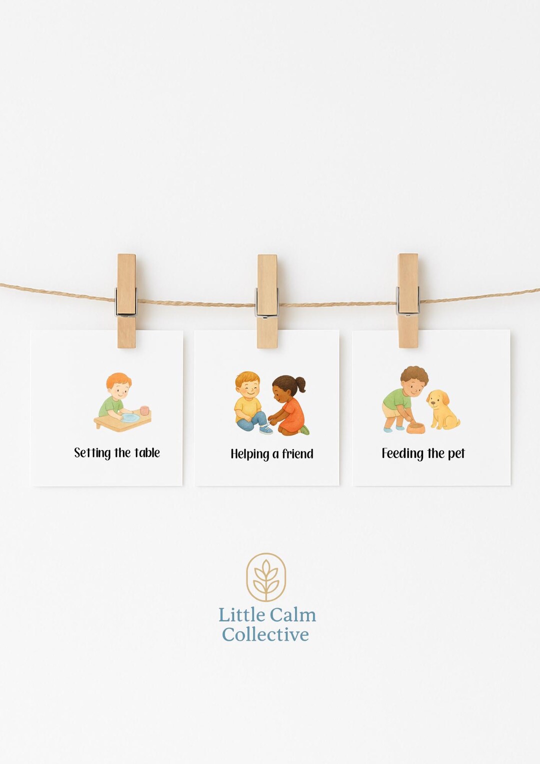 Kids Helping Flashcards – Printable Visual Task Cards | A4 Size | 12 ...