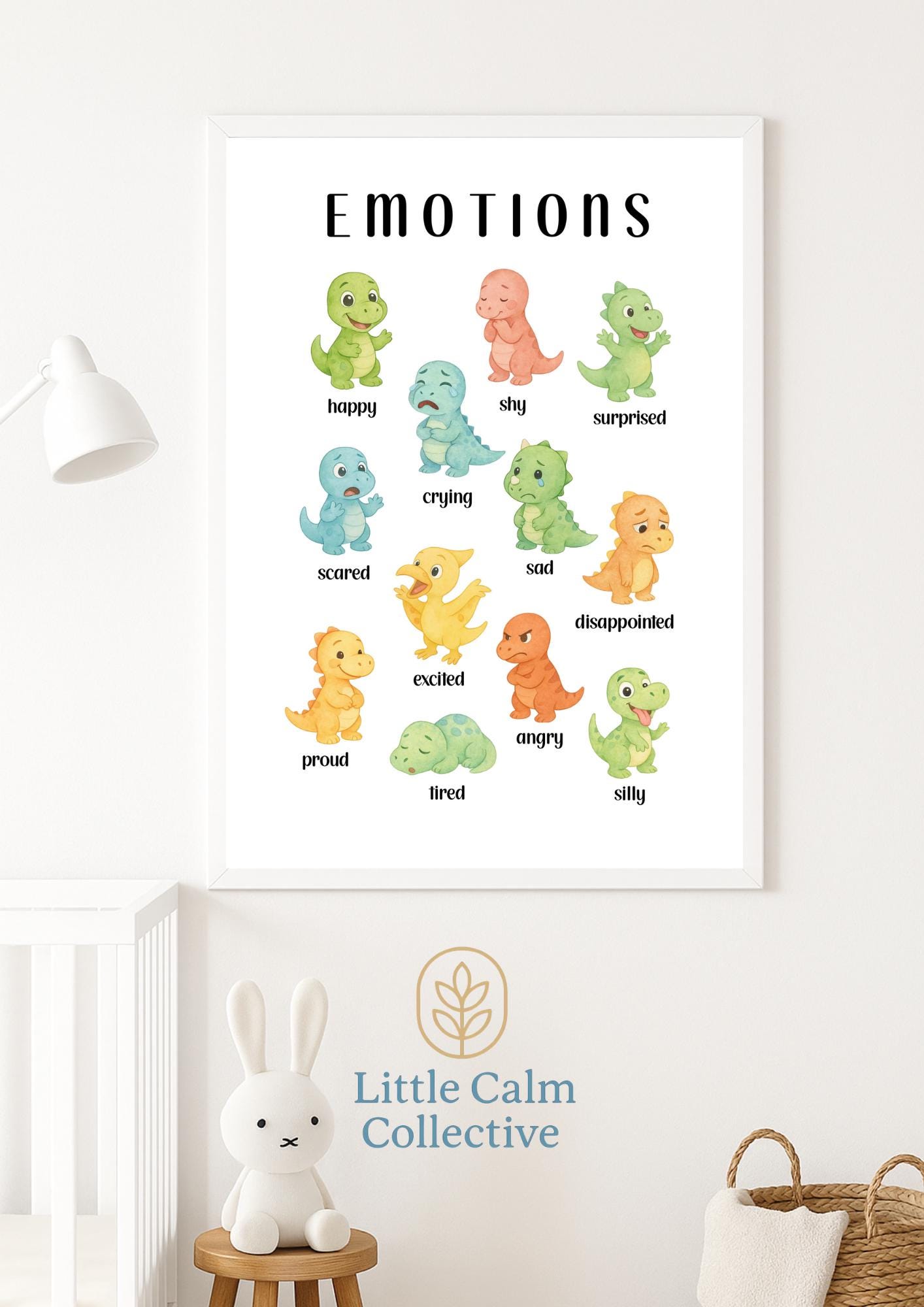 Dinosaur Emotions Bundle | Printable Feelings Poster + Flashcards Pack ...