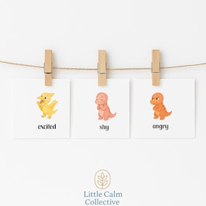 Dinosaur Emotions Flashcards – Printable Feelings Chart for Kids ...