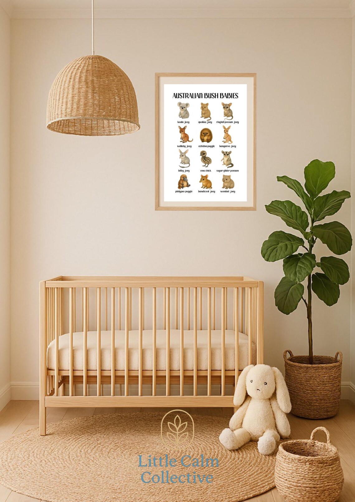 Australian Bush Babies Poster – Nursery Wall Art | Watercolour Animal ...